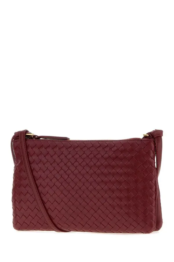 Bottega Veneta Tiziano Leather Small Clutch - Red