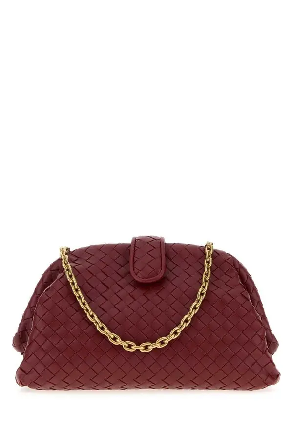 Bottega Veneta Bordeaux Leather Small Lauren 1980 Clutch - Red