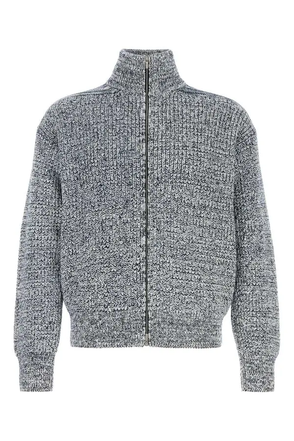 FERRAGAMO Two-tone Cotton Blend Cardigan