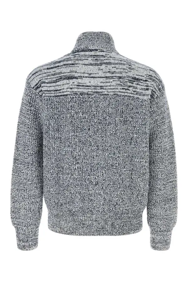 FERRAGAMO Two-tone Cotton Blend Cardigan
