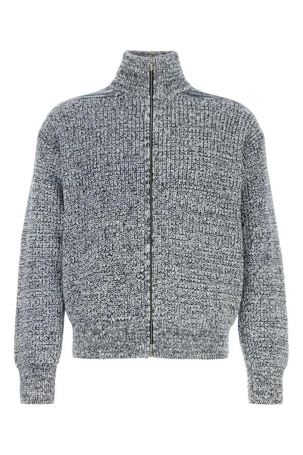 FERRAGAMO Two-tone Cotton Blend Cardigan - Multicolor