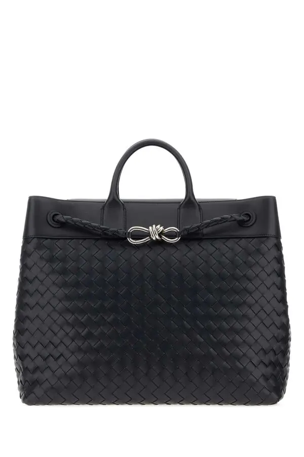 Bottega Veneta Midnight Leather Andiamo Travel Bag - Blue