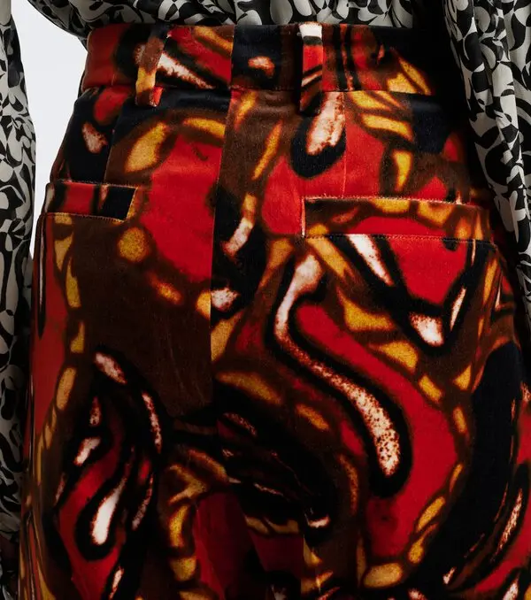 Dries Van Noten Printed Cotton-blend Wide-leg Pants