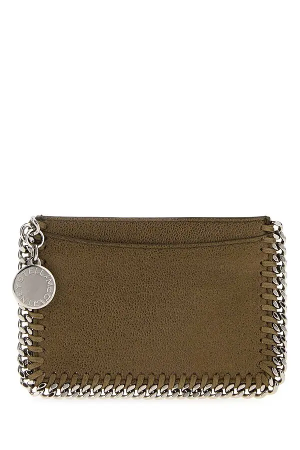 Stella McCartney Olive Shaggy Deer Falabella Card Holder - Green