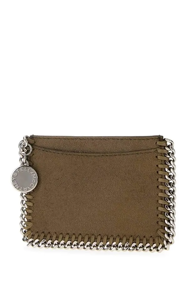 Stella McCartney Olive Shaggy Deer Falabella Card Holder - Green