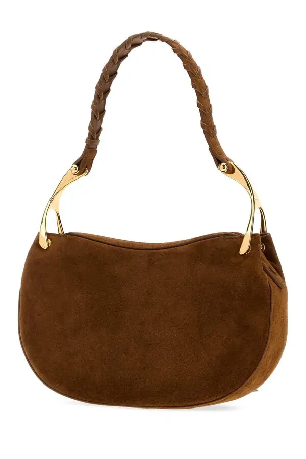Alexander McQueen Suede Wishbone Shoulder Bag - Brown