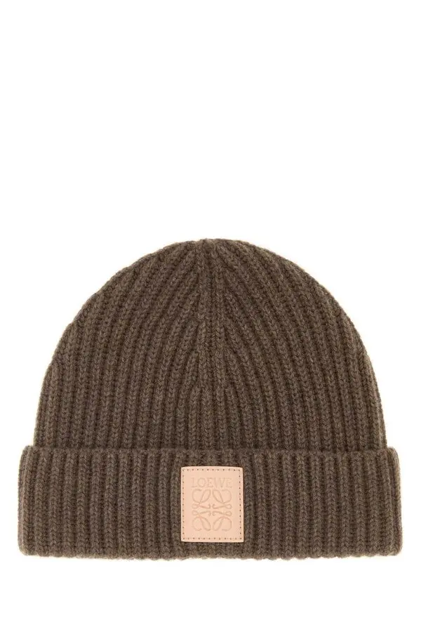 Loewe Cashmere Beanie Hat - Brown