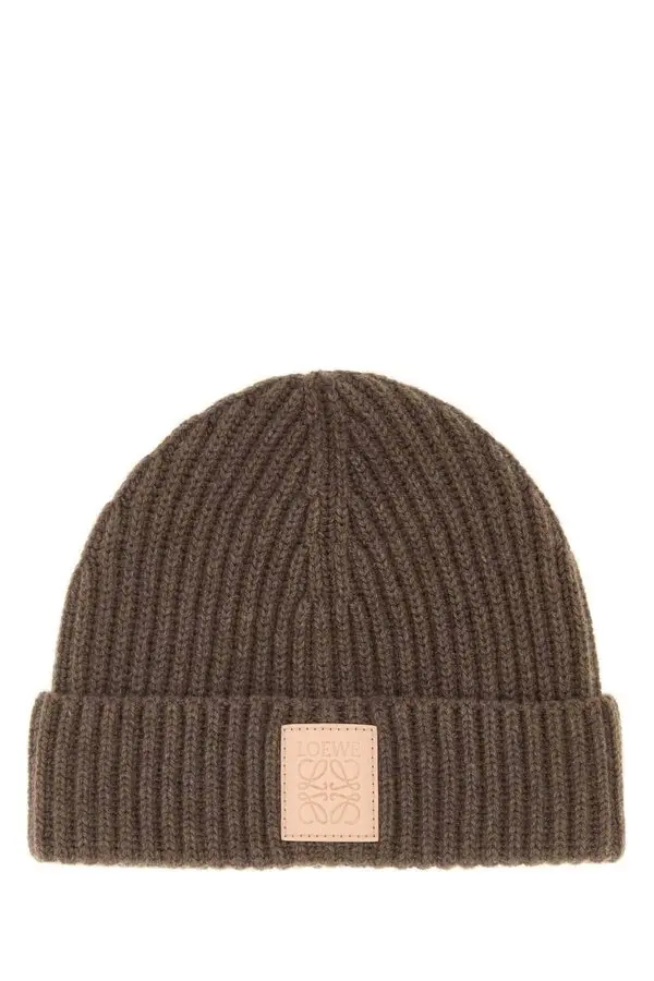 Loewe Cashmere Beanie Hat - Brown