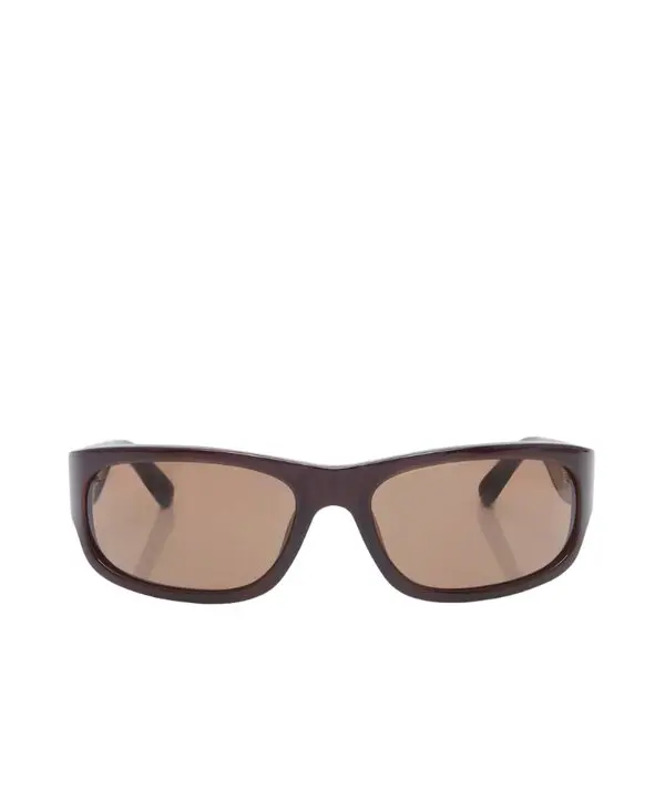 Magda Butrym Rectangular Acetate Sunglasses - Brown