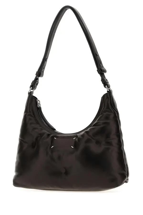 MAISON MARGIELA Leather Small Glam Slam Shoulder Bag - Black