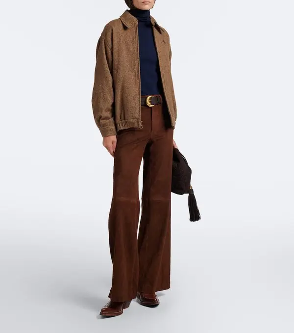 Polo Ralph Lauren Beaton Suede Flared Pants