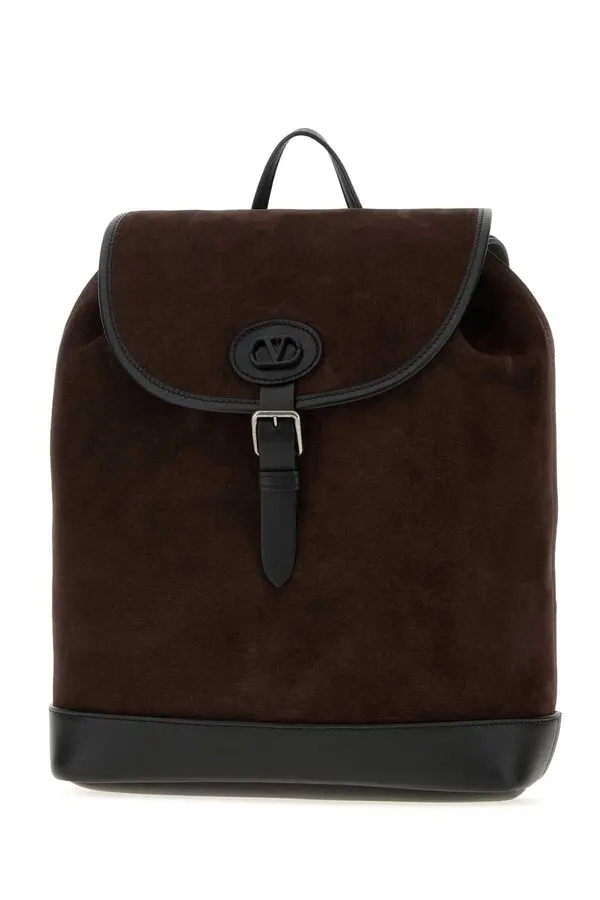 Valentino Garavani Suede Backpack - Brown