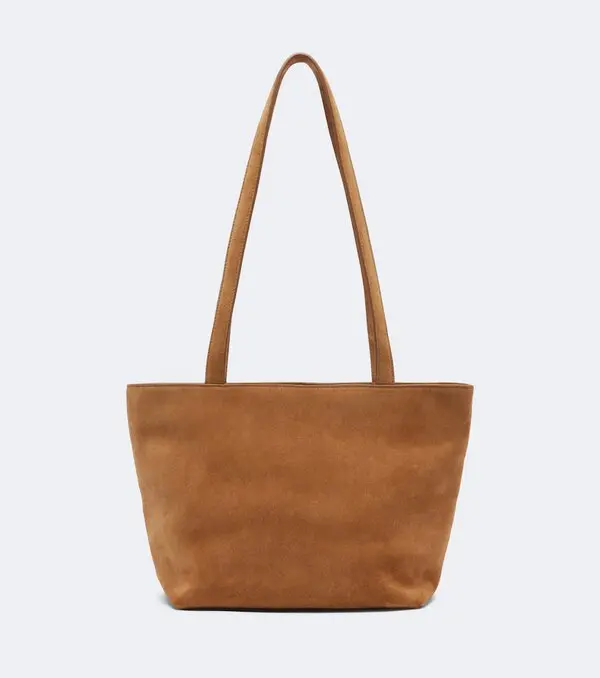THE ROW Parker Medium Suede Tote Bag - Brown