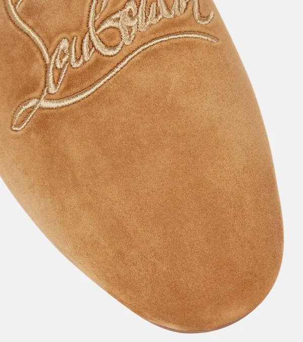 CHRISTIAN LOUBOUTIN Navy Coolito Donna Suede Slippers