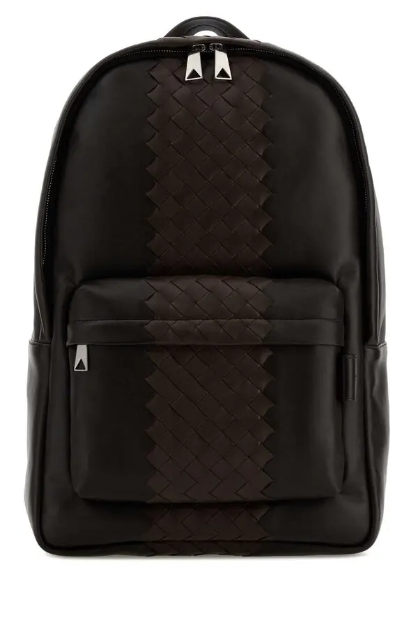 Bottega Veneta Dark Leather Backpack - Brown