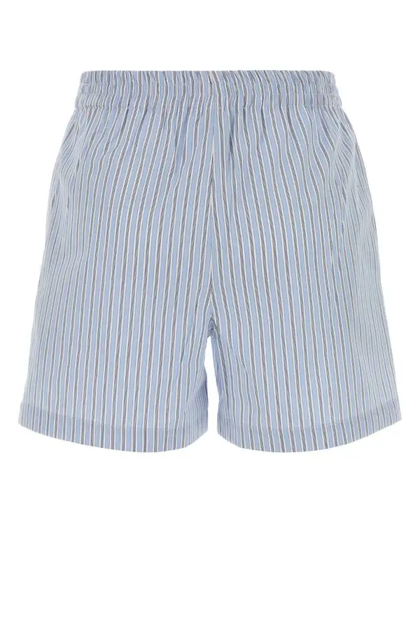 Attico Embroidered Poplin Shorts - Multicolor