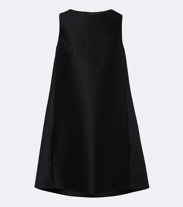 Balenciaga Bb Belted Wool And Silk Minidress - Black