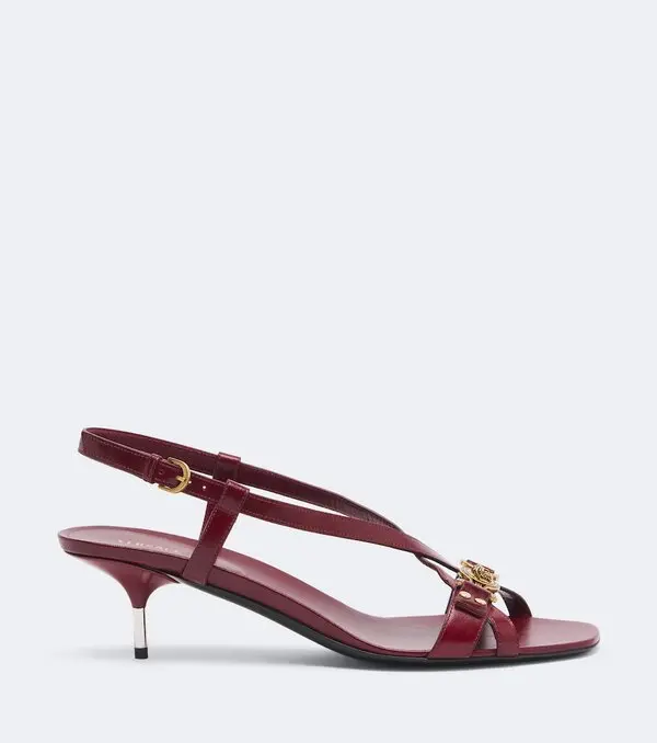 Versace Marisa Leather Sandals - Burgundy