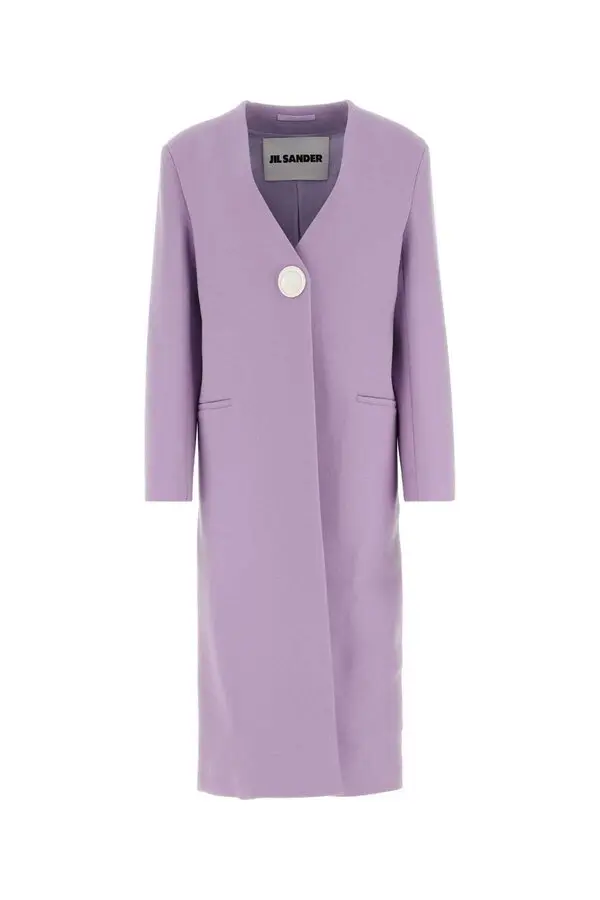 JIL SANDER Lilac Cashmere Coat - Purple