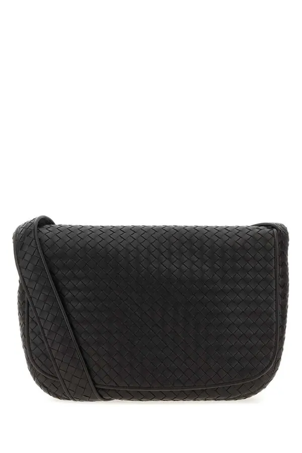 Bottega Veneta Dark Leather Crossbody Bag