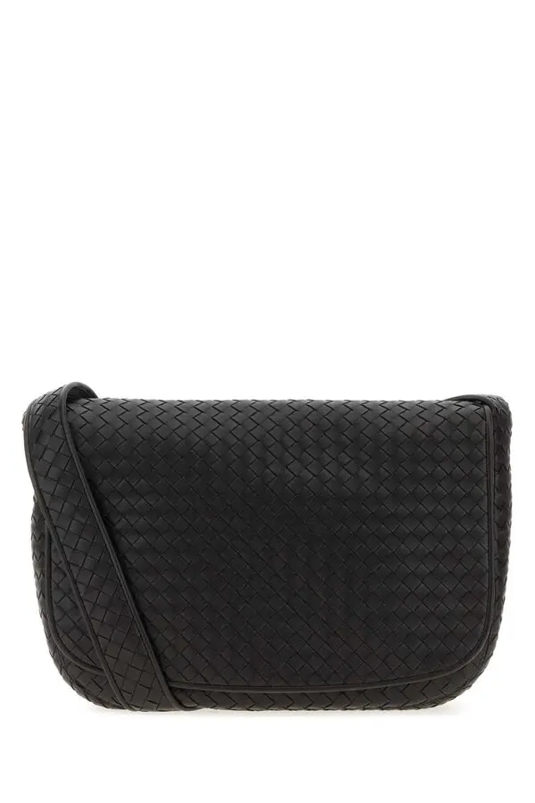 Bottega Veneta Dark Leather Crossbody Bag - Brown