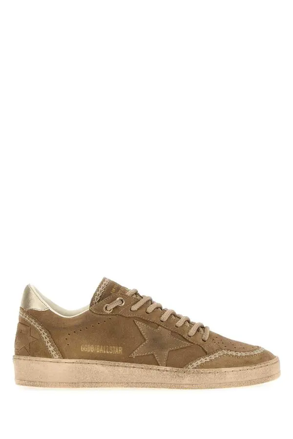 GOLDEN GOOSE Camel Suede Ball Star Sneakers - Brown