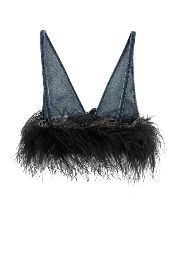 Miu Miu Embroidered Poplin Top