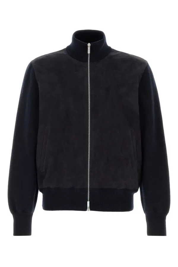 FERRAGAMO Navy Wool Cardigan