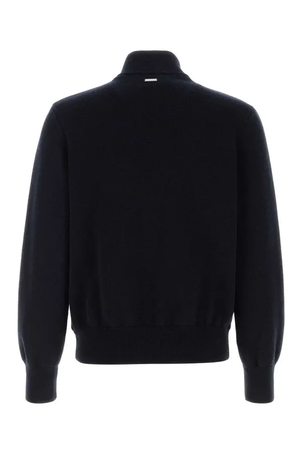 FERRAGAMO Navy Wool Cardigan