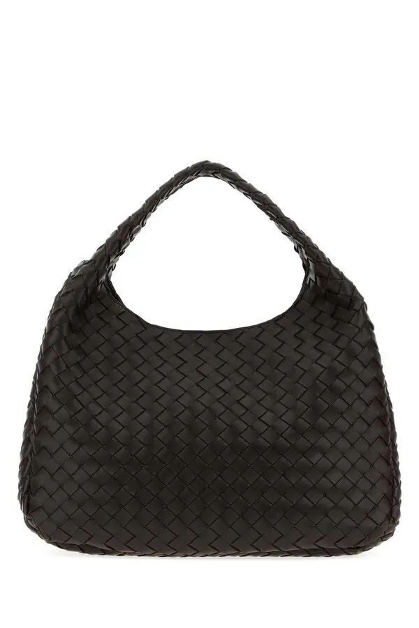 Bottega Veneta Dark Leather Large Campana Shoulder Bag - Brown