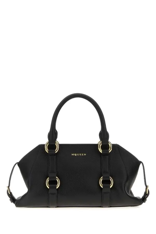 Alexander McQueen Leather Small Farringdon Handbag - Black