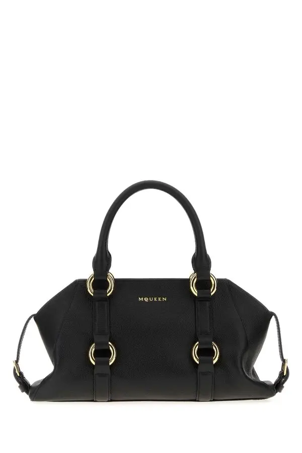 Alexander McQueen Leather Small Farringdon Handbag - Black