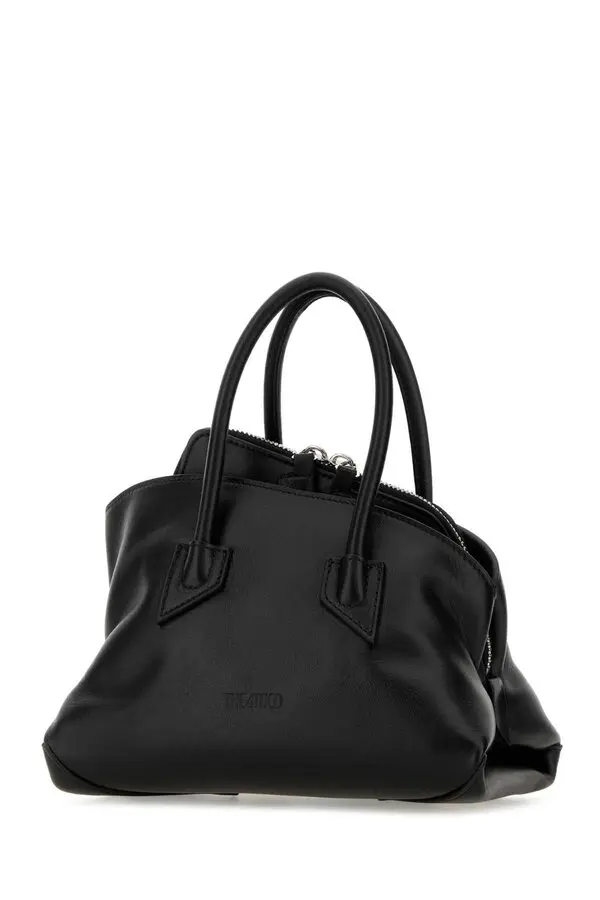 Attico Leather Mini La Passeggiata Handbag - Black