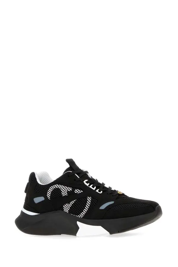 Valentino Garavani Suede And Mesh Demivee Sneakers - Black