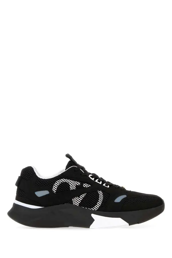Valentino Garavani Suede And Mesh Demivee Sneakers - Black