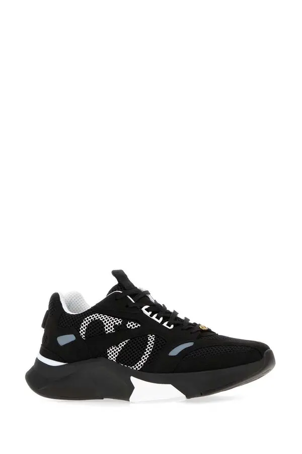 Valentino Garavani Suede And Mesh Demivee Sneakers - Black