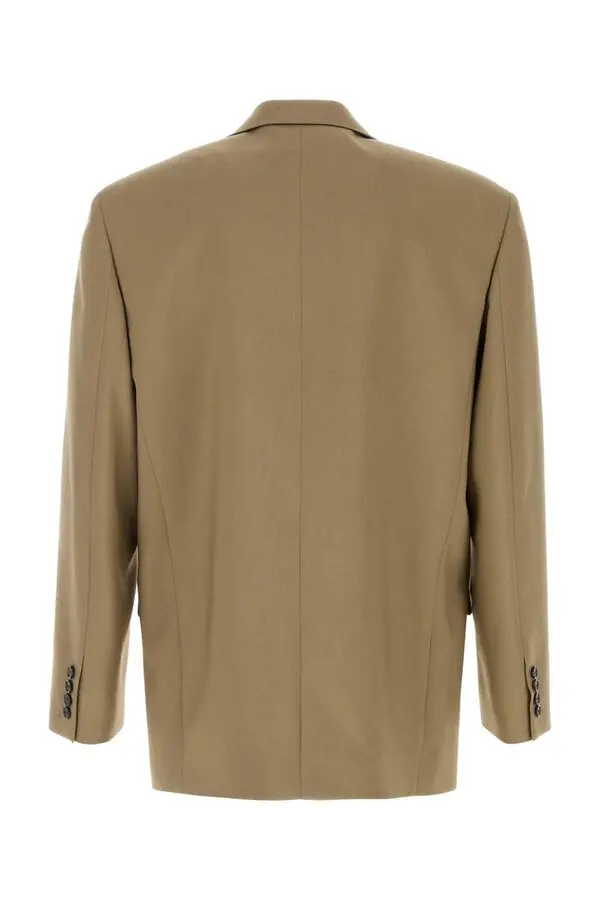 Saint Laurent Khaki Wool Blend Blazer