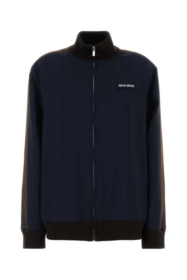 Miu Miu Navy Mohair Blend Sweatshirt