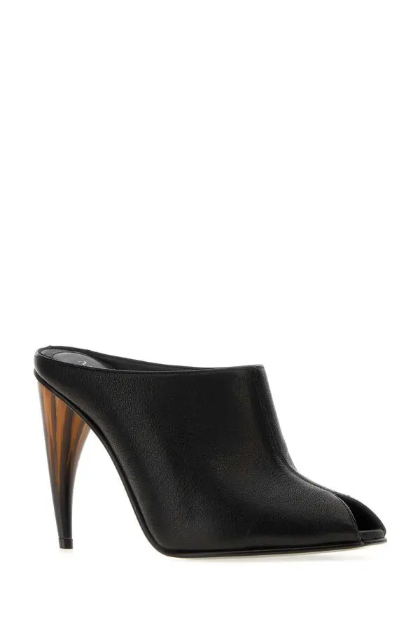 Alexander McQueen Leather Mules - Black