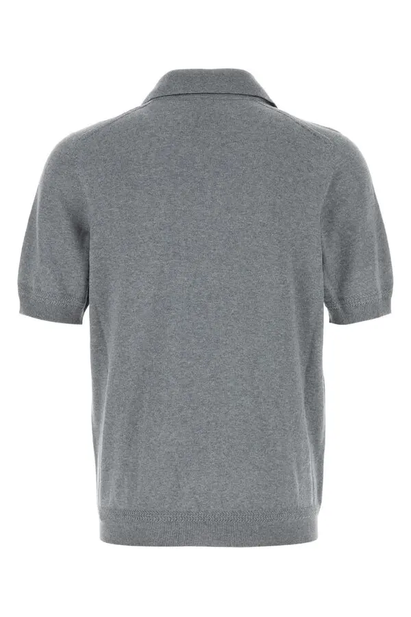 Alexander McQueen Grey Wool Polo Shirt - Gray