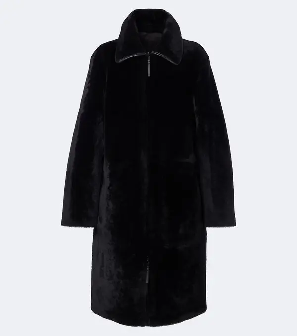 JOSEPH Caspian Reversible Leather And Shearling Coat