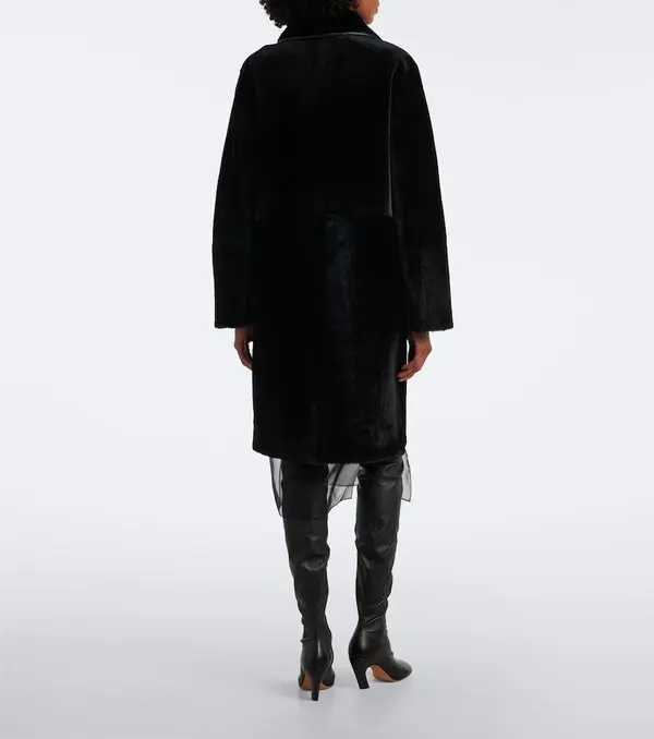 JOSEPH Caspian Reversible Leather And Shearling Coat