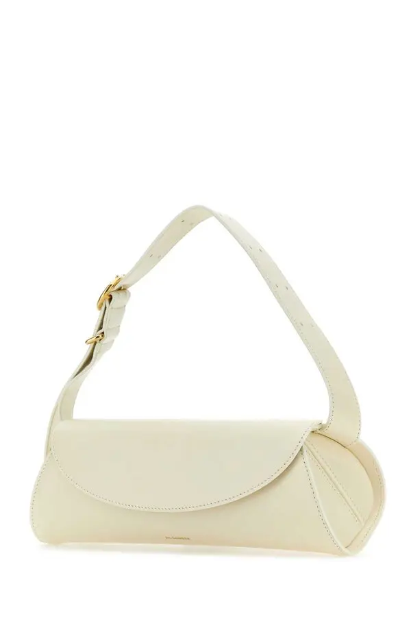 JIL SANDER The Attico Leather Shoulder Bag - White