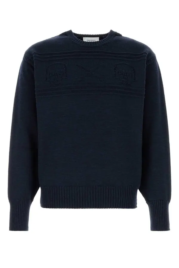 Alexander McQueen Wool Sweater - Blue