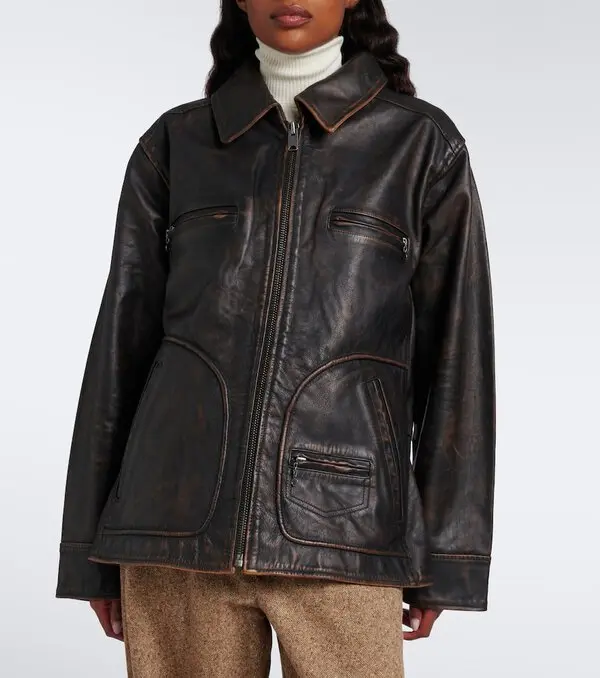 Polo Ralph Lauren Oversized Leather Jacket