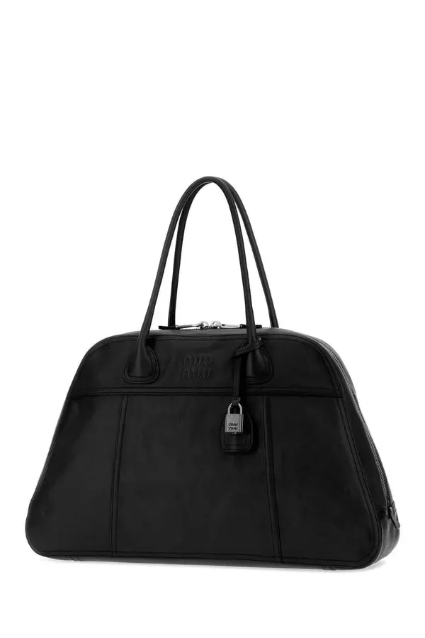 Miu Miu Leather Vivant Shopping Bag