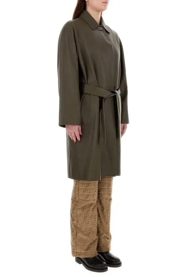 Fendi Mud Leather Coat