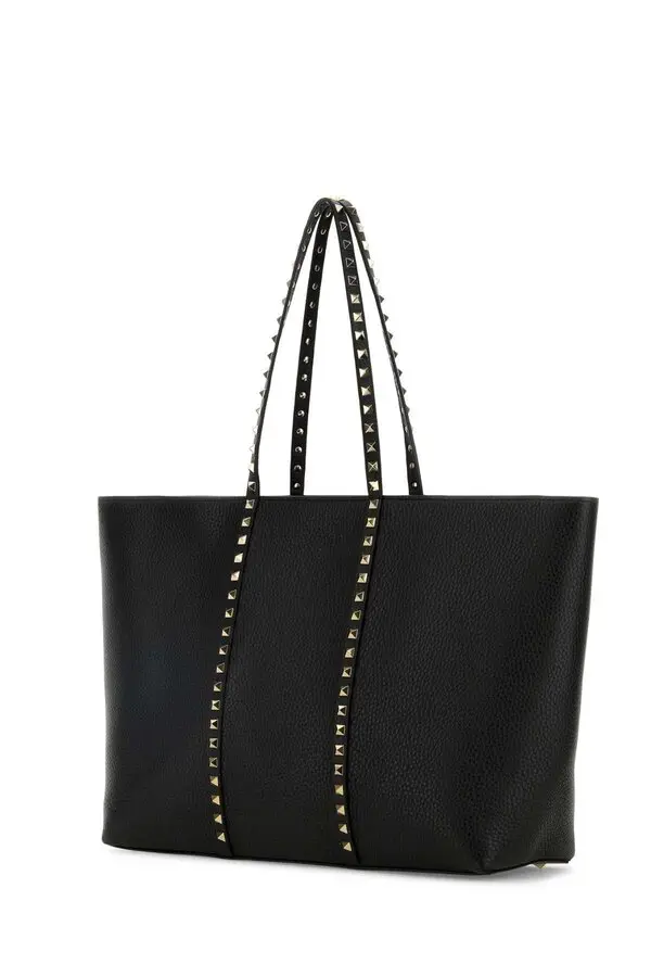 Valentino Garavani Leather Medium Rockstud Shopping Bag