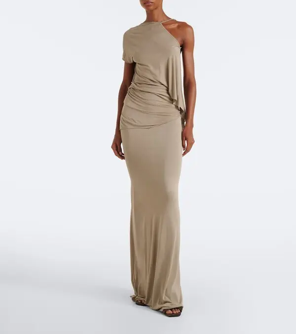 Rick Owens Lilies Slip Jersey Maxi Skirt - Beige