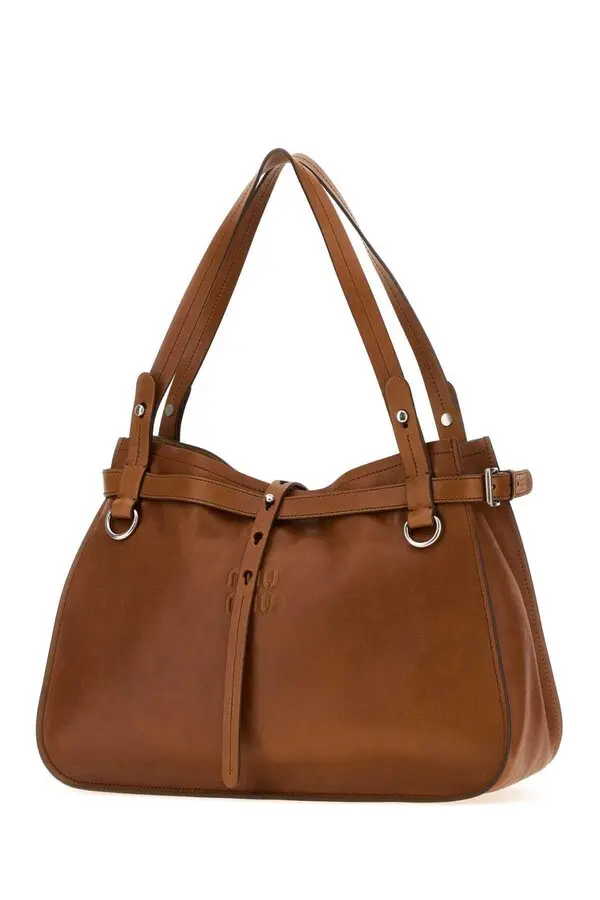 Miu Miu Caramel Leather Shopping Bag
